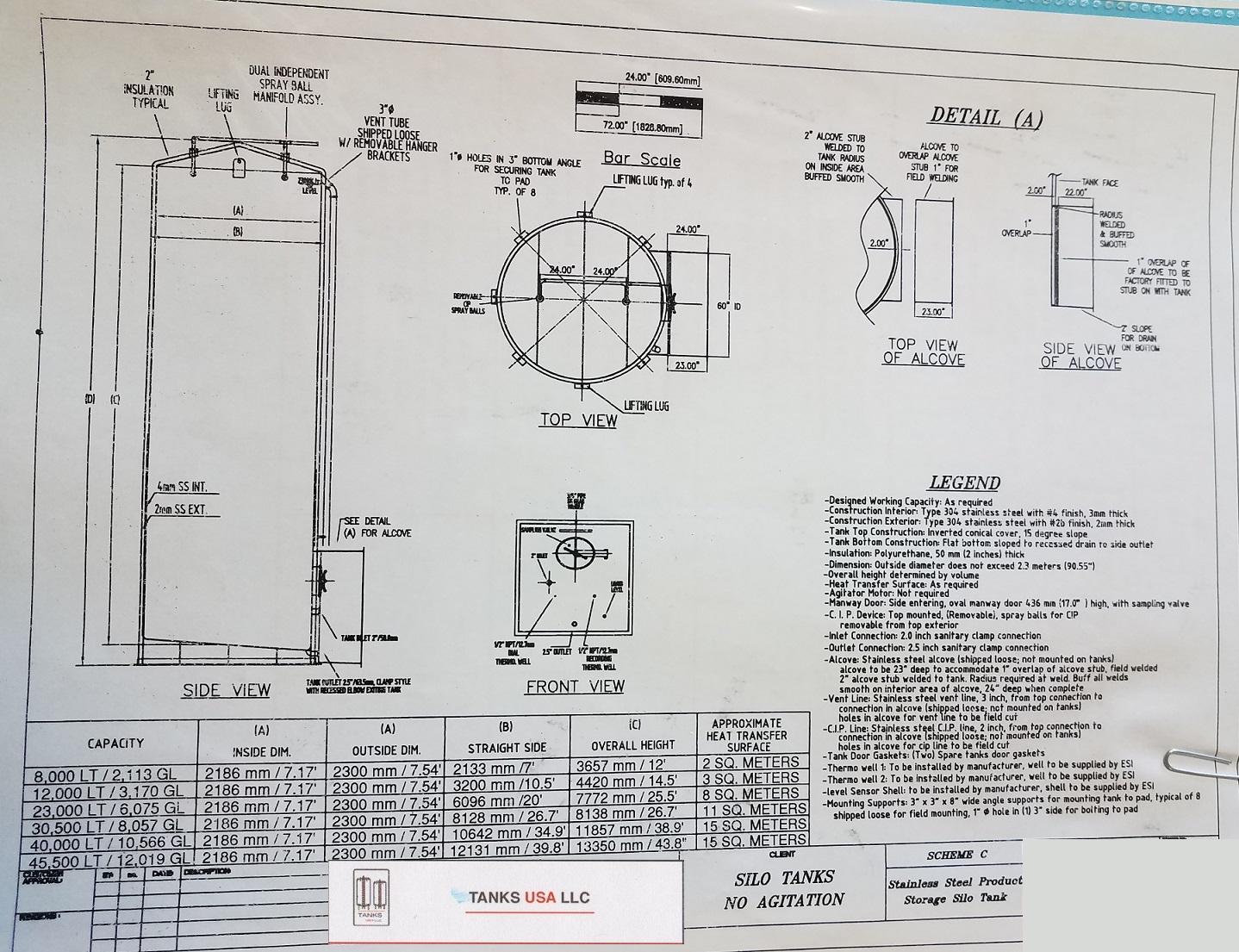 Silo Tanks - Tanks USA LLC - Silo Tanks - Stainless Steel Tanks & More!